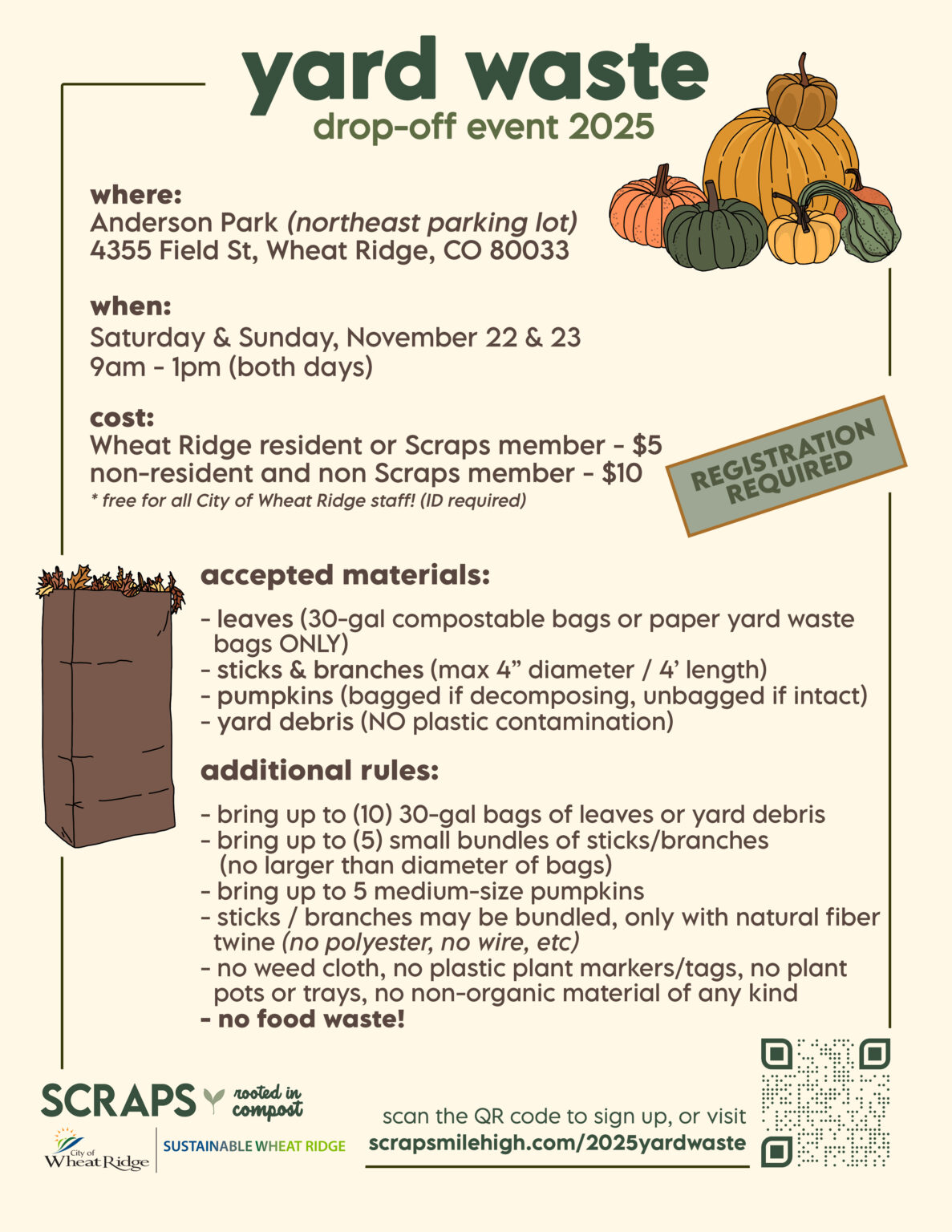 Wheat Ridge Yard Waste Drop-off 2025 - Scraps